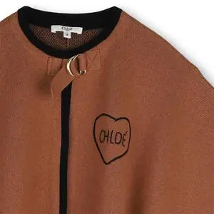Chloé Logo-embroidered Heart-motif Cape