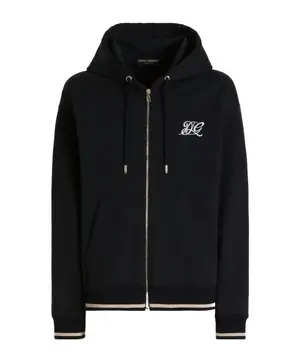 Dolce & Gabbana Cotton Hooded Sweatshirt With Logo Detailing - Blue