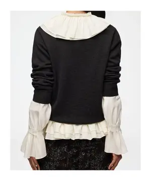 GANNI Jumper With Crochet Flower