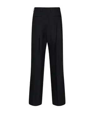 Dries Van Noten Straight-leg Wool Trousers With Double Pleat