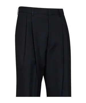 Dries Van Noten Straight-leg Wool Trousers With Double Pleat
