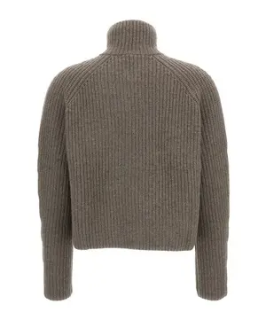 LISA YANG High Collar Zip-up Cardigan
