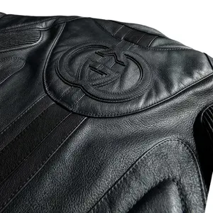 Gucci Grainy Laminated Leather Jacket - Black