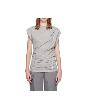 GANNI Draped Jersey Top - Paloma