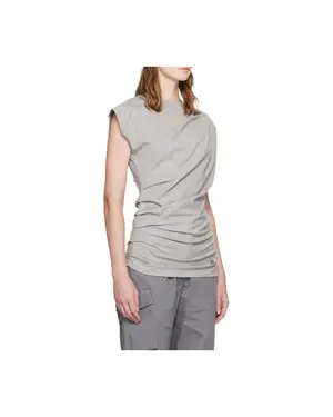 GANNI Draped Jersey Top - Paloma