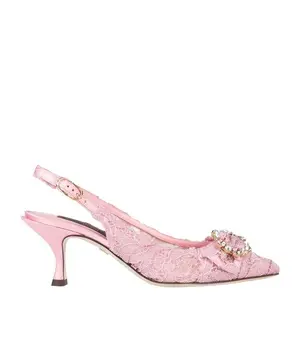 Dolce & Gabbana Slingback Pumps With Crystal Embellishments