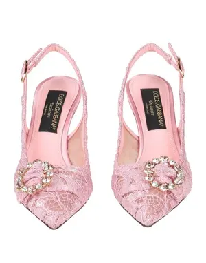 Dolce & Gabbana Slingback Pumps With Crystal Embellishments