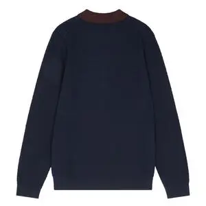 Paul Smith Navy Knit Polo Top