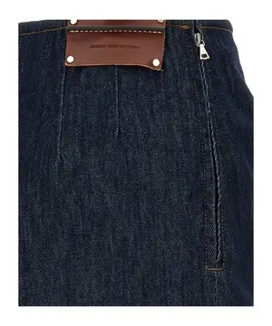 Dries Van Noten Draped Denim Skirt
