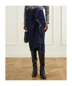 Dries Van Noten Denim Pencil Skirt