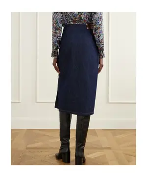 Dries Van Noten Denim Pencil Skirt