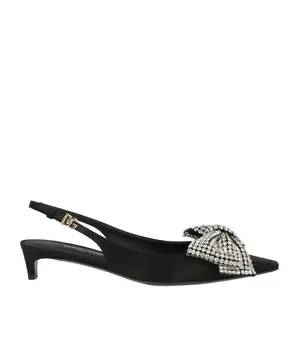 Dolce & Gabbana Embellished Bow Slingback Pumps