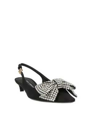 Dolce & Gabbana Embellished Bow Slingback Pumps