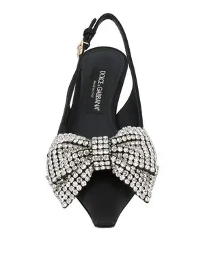 Dolce & Gabbana Embellished Bow Slingback Pumps