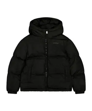Off-White Hooded Puffer Jacket With Logo