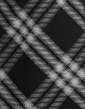 Burberry Plaid Wool Sleeveless Dress With Leather Trim