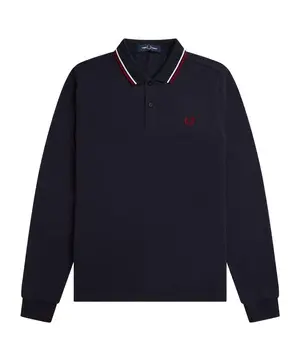 Fred Perry Longsleeve Collared Polo Shirt