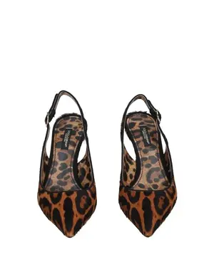 Dolce & Gabbana Leopard Print Slingback Pumps