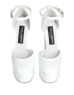 Dolce & Gabbana Patent Leather Buckle-fastening Pumps With Block Heel