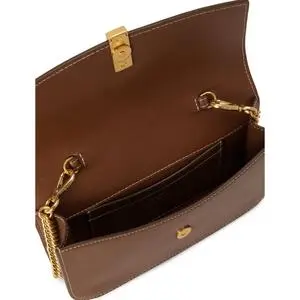 Polo Ralph Lauren Smooth Leather Crossbody Bag With Chain Strap