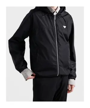 Prada Technical Fleece Hoodie Jacket