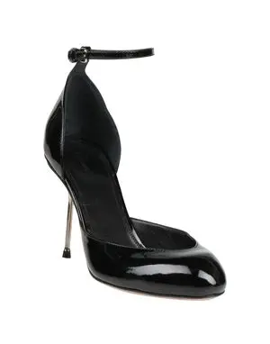 Sportmax Patent Leather Stiletto Courts With Buckle-fastening Ankle Strap