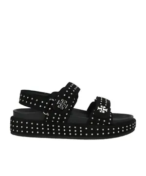 Tory Burch Embellished Studded Platform Slingback Sandals