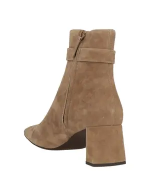 Tory Burch Suede Ankle Boots With Block Heel And Strap Detailing