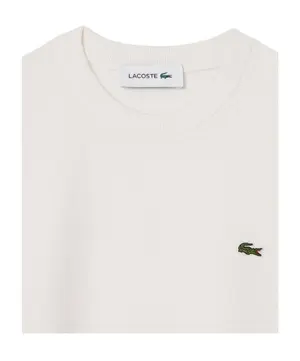 Lacoste Offwhite Crewneck Knit Sweatshirt