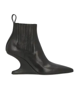 Rick Owens Sculptural Heel Ankle Boots