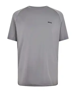 Hugo Boss Lightgrey Crewneck Shortsleeve Sport Top - Gray