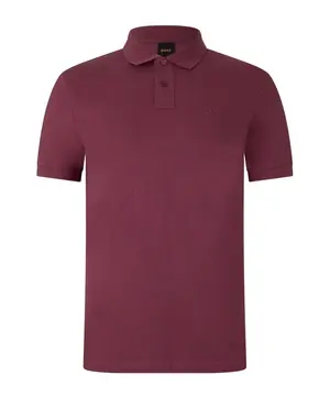 Hugo Boss Minimalist Lapelcollar Polo Shirt - Red