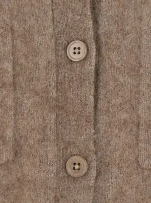 P.a.r.o.s.h Button-front Long-sleeve Wool Cardigan
