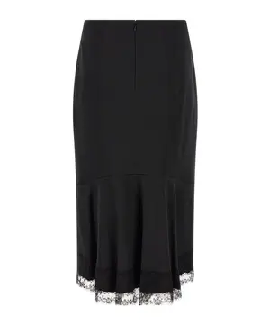 Ermanno Scervino Slim-fit Lace Hem Midi Skirt