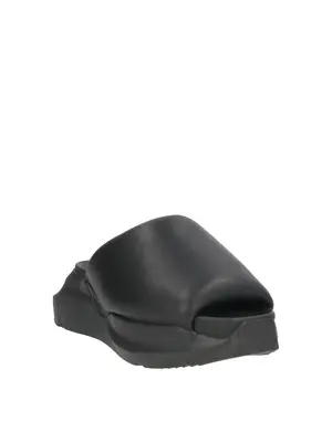 Rick Owens Square Toe Wedge Sandals
