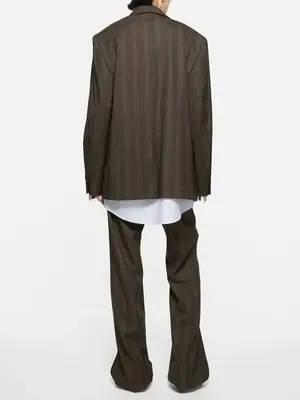 Acne Studios Checked Wool Suit Jacket - Brown/black