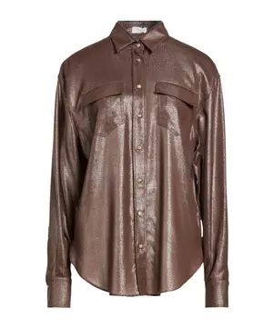 Brunello Cucinelli Solid Colour Shirts - Brown