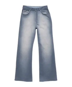 Acne Studios Wide Leg Fleece Trousers - Gray Blend