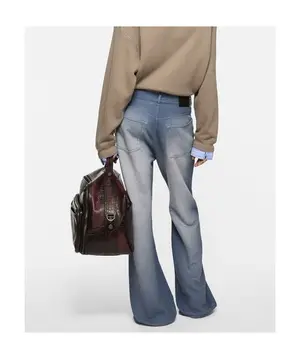 Acne Studios Wide Leg Fleece Trousers - Gray Blend