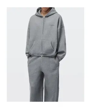Alexander Wang Crystal Hotfix Zip Up Hoodie
