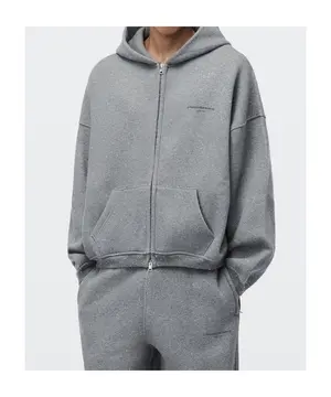 Alexander Wang Crystal Hotfix Zip Up Hoodie