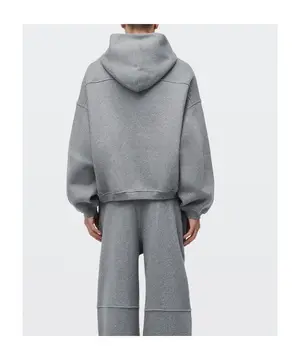 Alexander Wang Crystal Hotfix Zip Up Hoodie