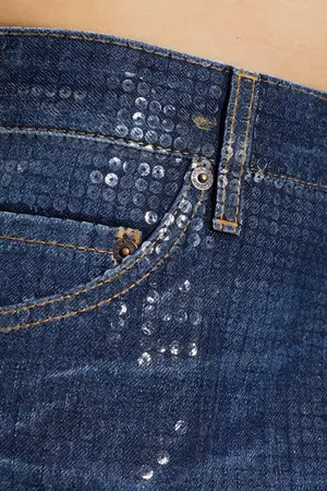 Dsquared2 Belt-loop Sequin Jeans