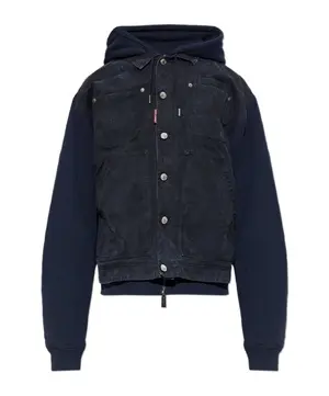 Dsquared2 Long Sleeve Denim Jacket With Hood