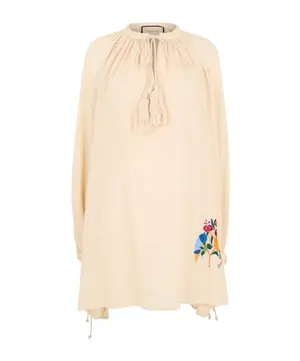 Gucci Long Sleeve Shirt With Tassel Tie