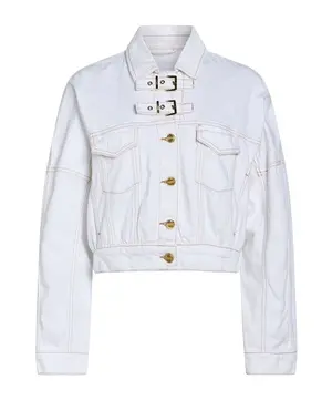 GANNI Denim Trucker Jacket With Appliqués