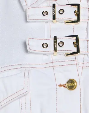 GANNI Denim Trucker Jacket With Appliqués
