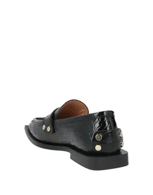 GANNI Crocodile-print Loafers