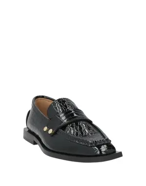 GANNI Crocodile-print Loafers