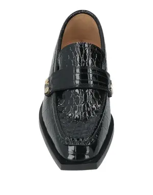 GANNI Crocodile-print Loafers
